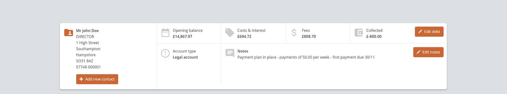 Debt Management System - Camelot Credit Solutions Ltd